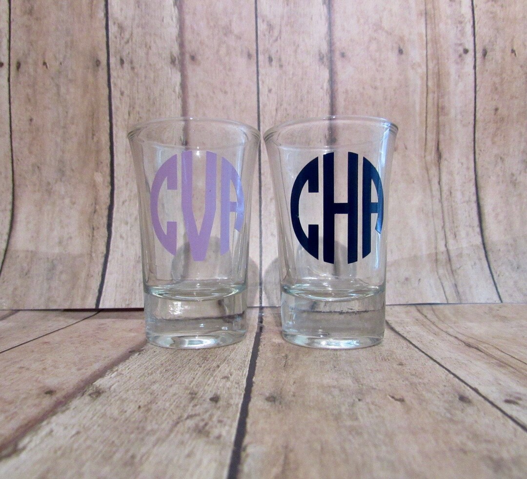 Monogrammed Shot Glass. Color Can Be Customized! Bachelorette Party ...