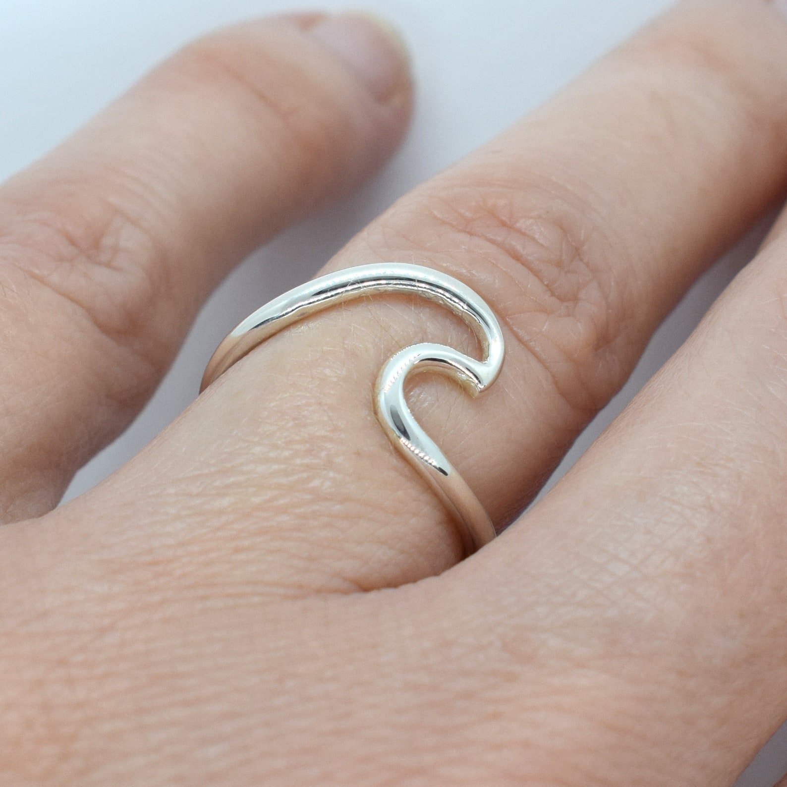 Wave Ring Ocean Wave Ring Sterling Silver Wave Ring | Etsy