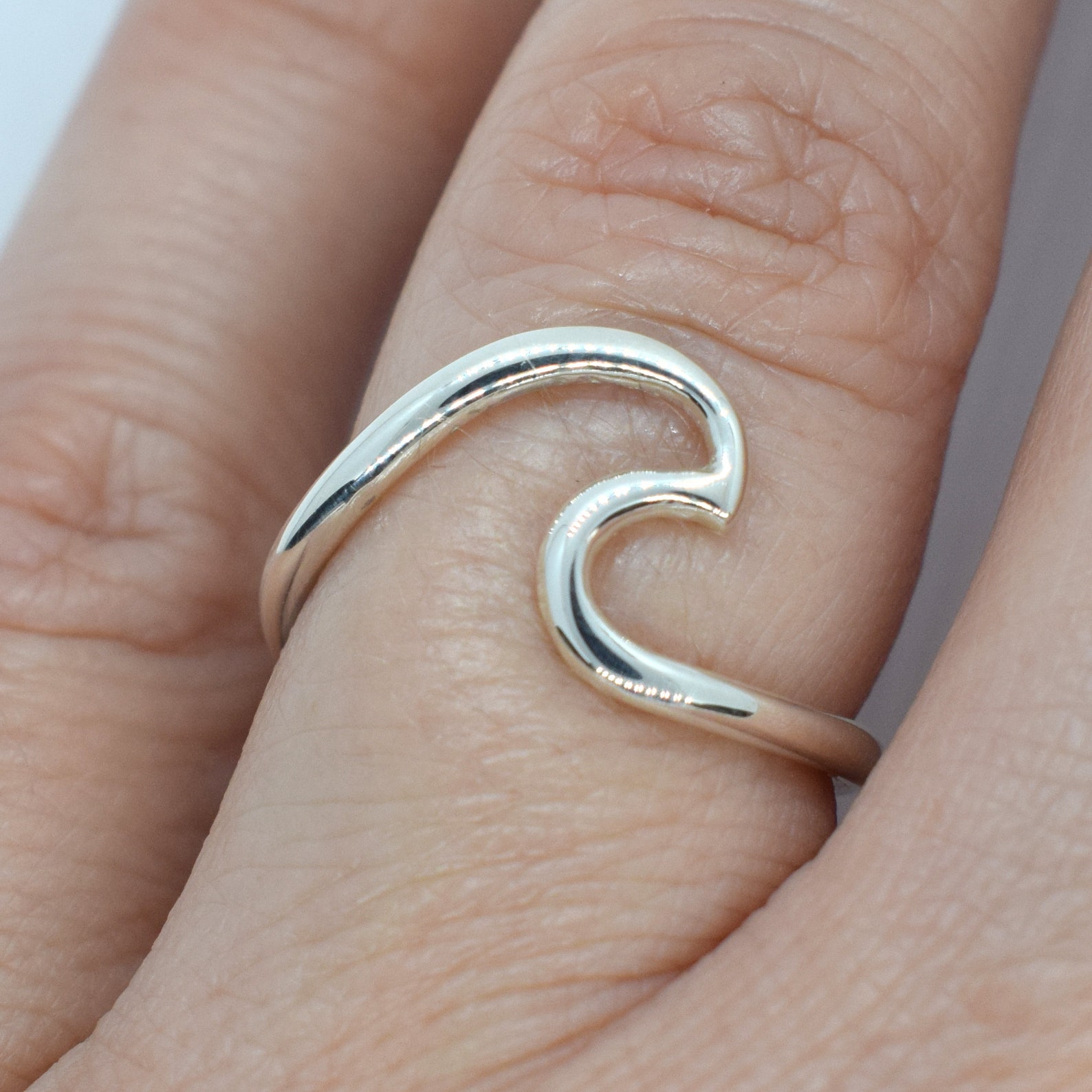 Wave Ring, Ocean Wave Ring, Sterling Silver Wave Ring, Handmade Wave ...