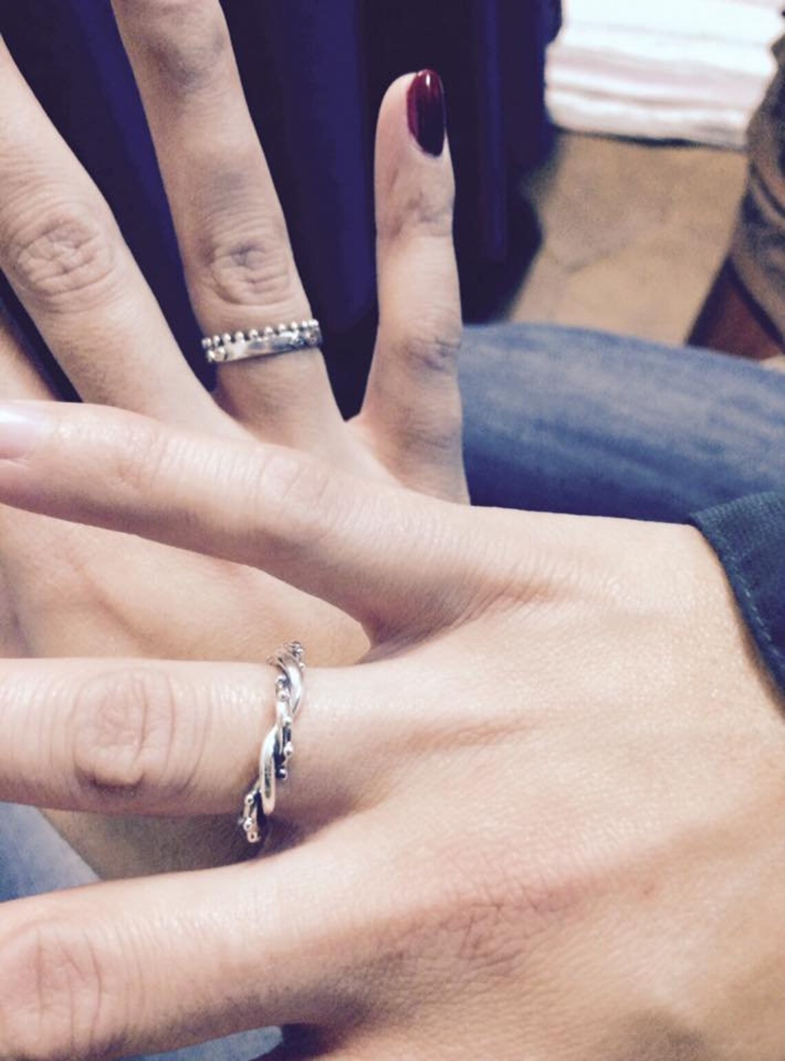 Sterling Silver Ring Interlaced Ring Polished and Oxidized - Etsy