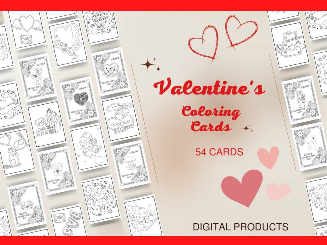Valentine Coloring Cards | Printable Valentine's Day Pages | Kids ...