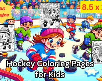 Ice Hockey Activity Pages, Printable Ice Hockey Sheets, Ice Hockey ...