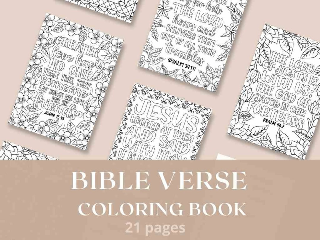 Bible Verse Coloring Book | Christian Quotes | Printable Coloring Book ...