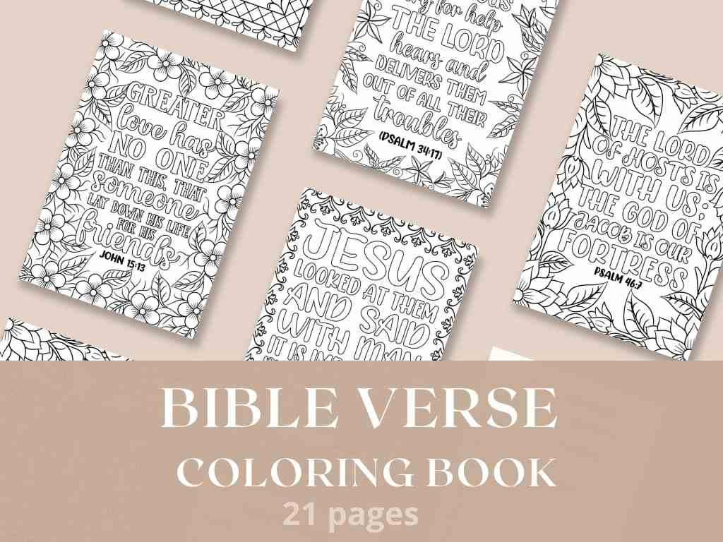 Bible Verse Coloring Book | Christian Quotes | Printable Coloring Book ...