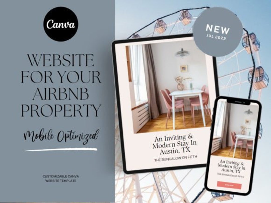 Airbnb Host Website Template, Airbnb Rental Website Design, Custom ...