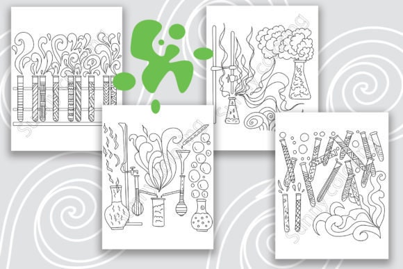 Science Coloring Book Coloring Book for Kids and Adults Scientist Party ...