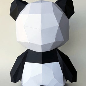 Cute Panda Paper Sculpture,printable PDF Template,handmade Wide Animal ...