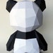 Cute Panda Paper Sculpture,printable PDF Template,handmade Wide Animal ...