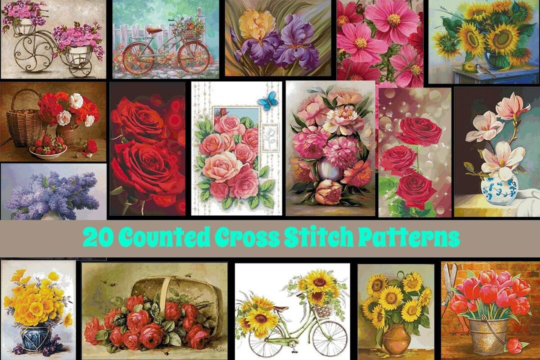 20 Cross Stitch Mega Bundle, Cross Stitch Patterns, Present and Futur ...