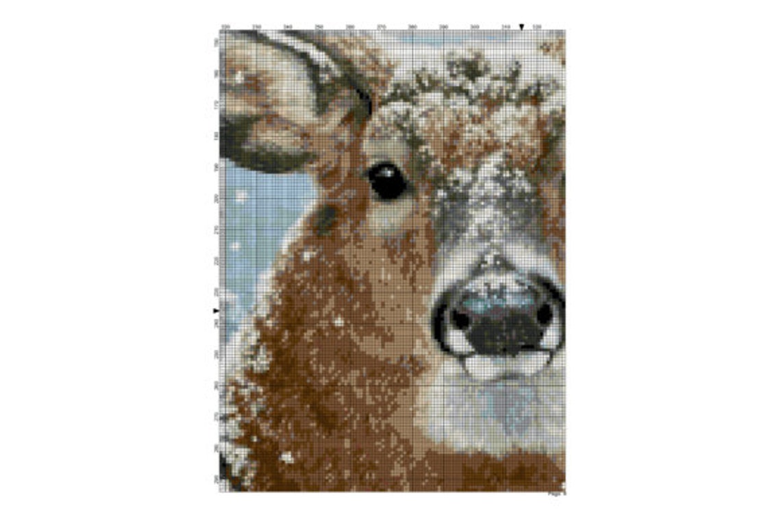Deer Cross Stitch. Counted Cross Stitch Pattern PDF. Modern Fun Cross ...