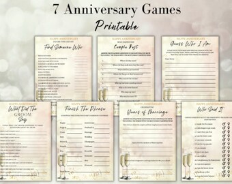 Anniversary Games Bundle, Anniversary Game, Wedding Anniversary Party ...