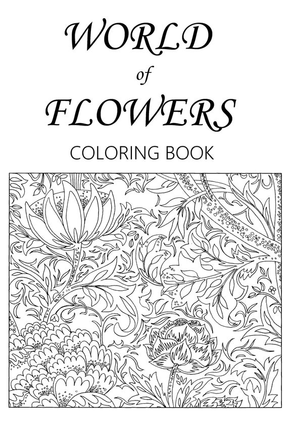 World of Flowers Printable Coloring Pages 23 Pages With | Etsy