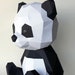 Cute Panda Paper Sculpture,printable PDF Template,handmade Wide Animal ...