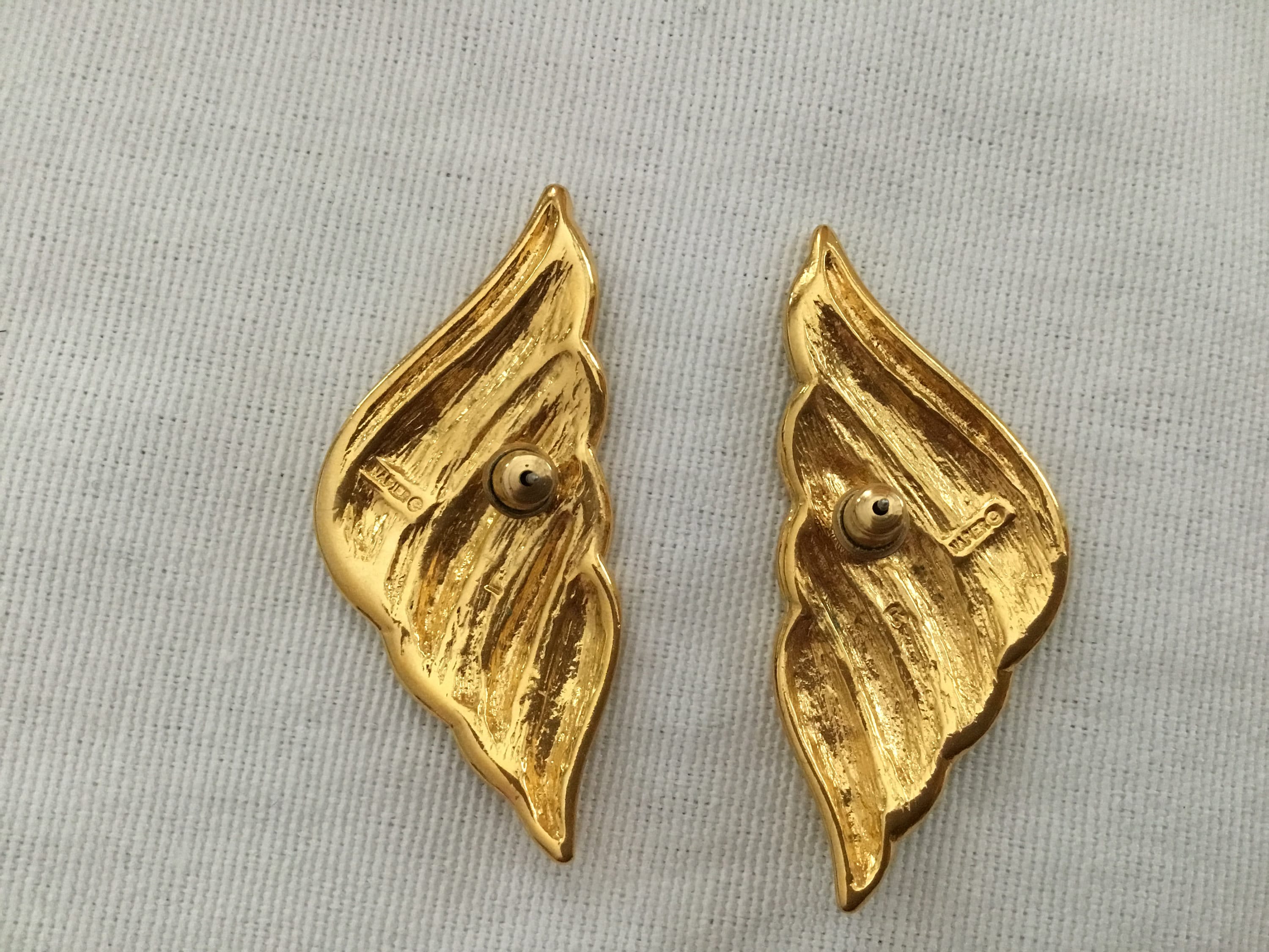 Chic Napier Black Enamel Angel Wings Pierced EARRINGS Climber Unique ...