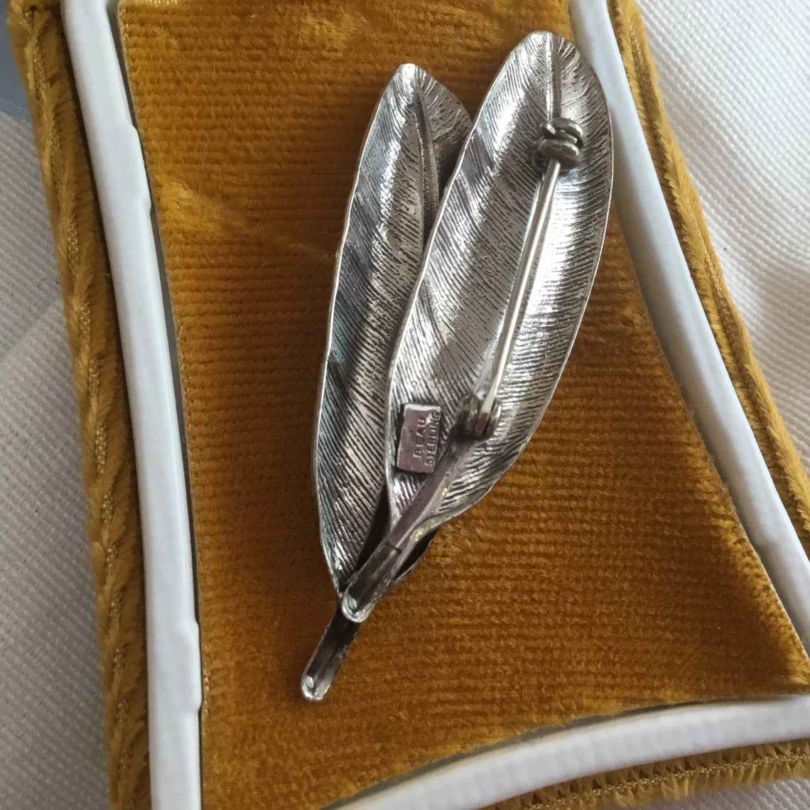 Vintage Beau Sterling Silver Double Feather Brooch Signed - Etsy UK