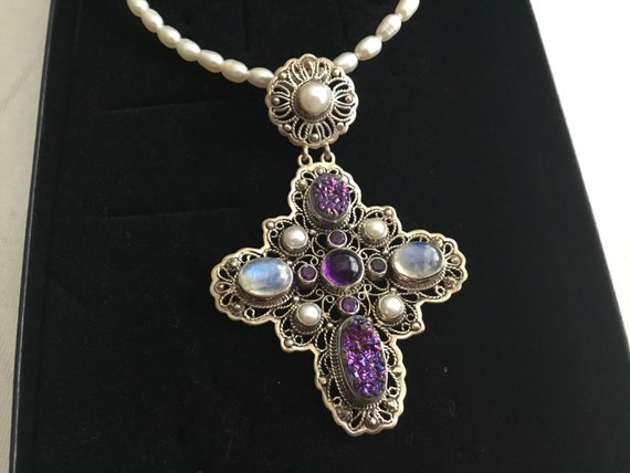 Vtg Signed Nicky Butler NB Sterling Silver Moonstone … - Gem