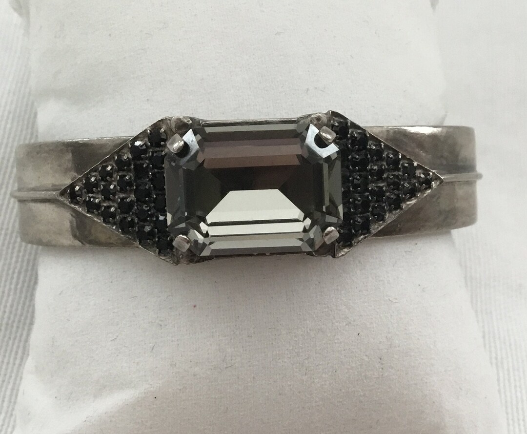 Sorrelli Double Twin Triangle Cuff Bracelet Antique Silver Tone Vintage ...