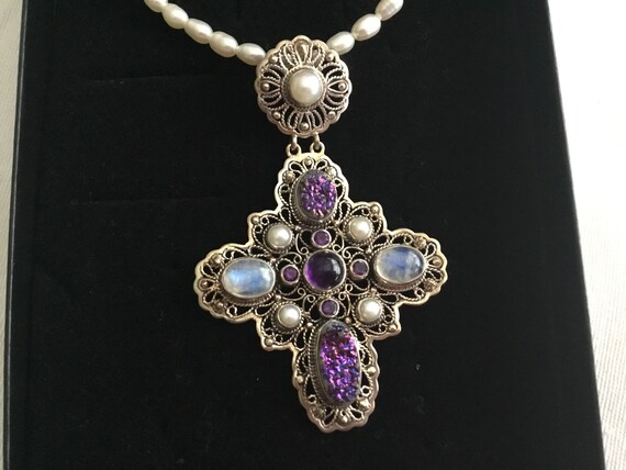 Vtg Signed Nicky Butler NB Sterling Silver Moonstone … - Gem