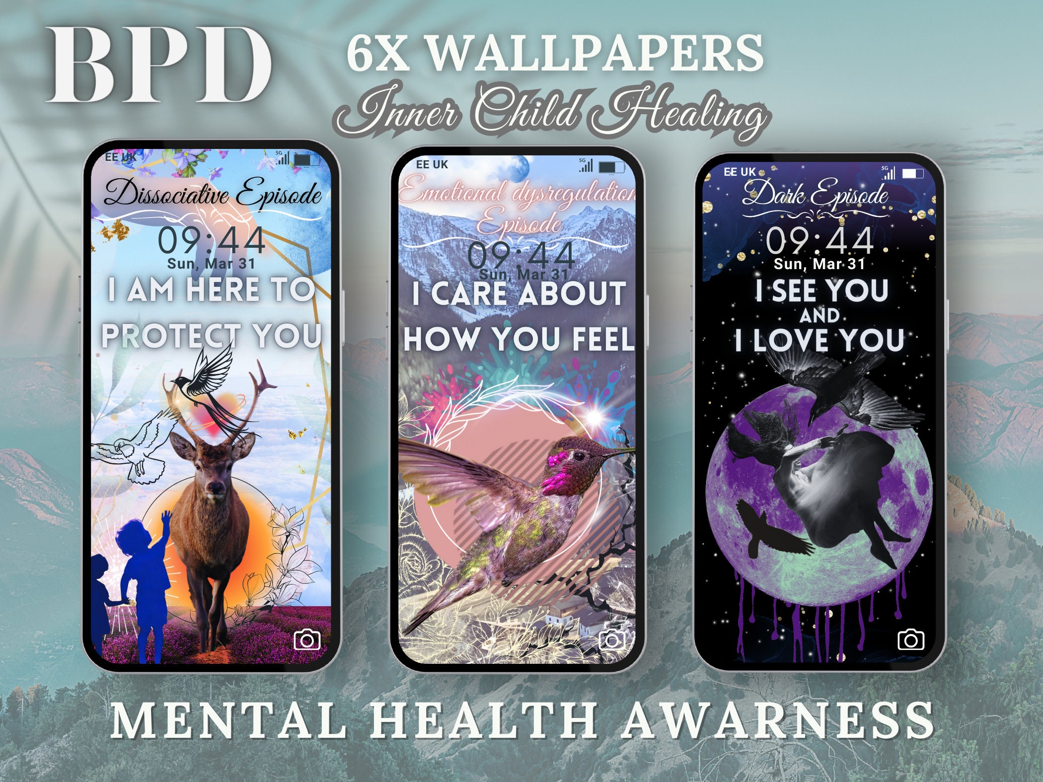 BPD Mental Health WALLPAPERS - Etsy