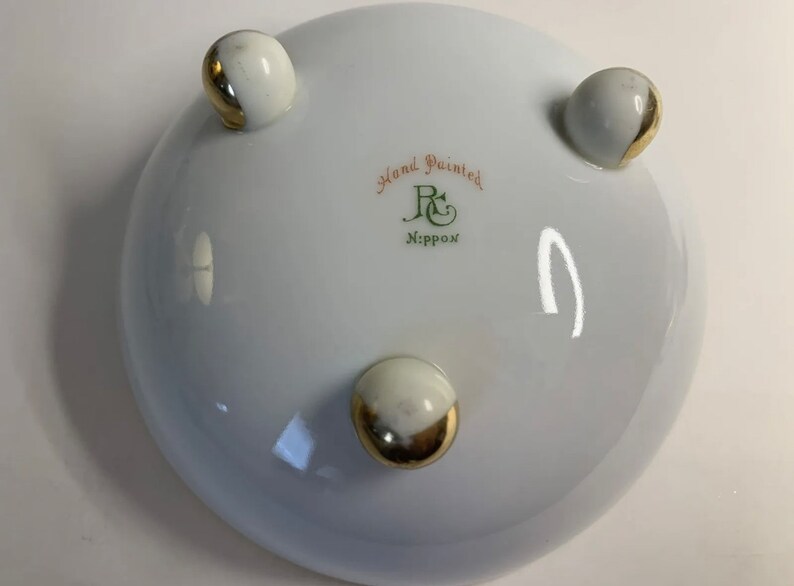 Antique Nippon Gold Footed Mayonnaise Bowl Plate Ladle - Etsy