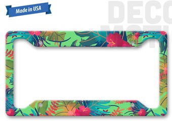 Tropical License Plate Frame - Etsy