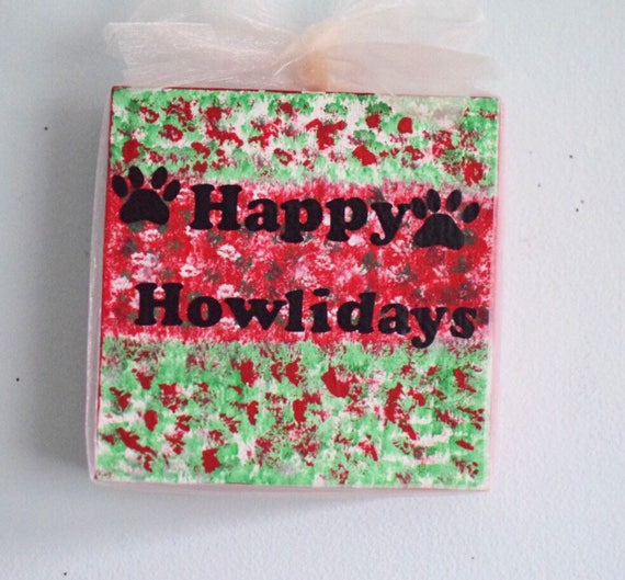 Happy Howlidays Christmas Sign red and green home decor | Etsy
