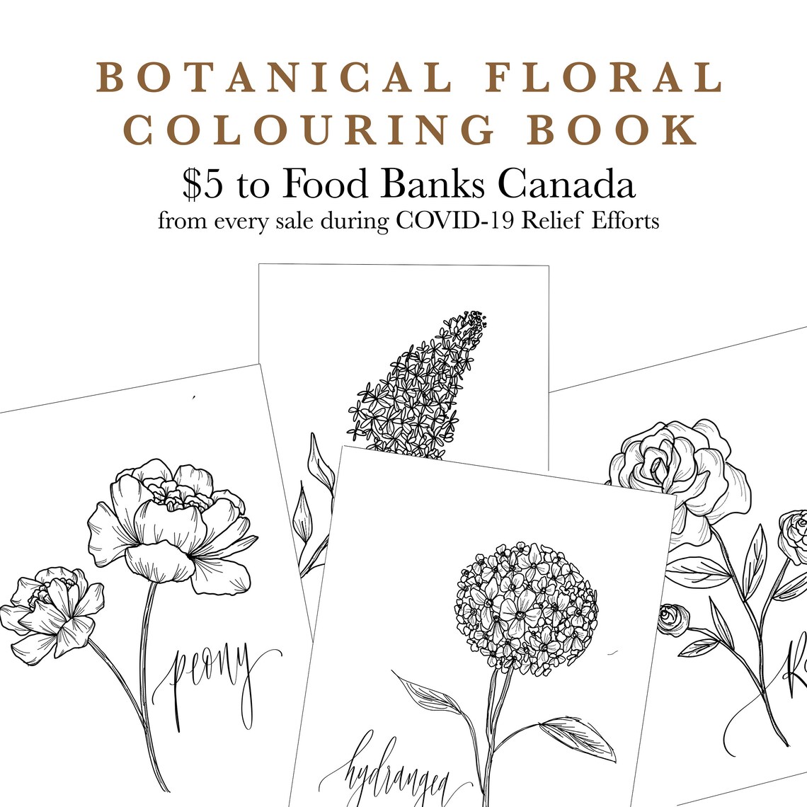 Botanical Floral Print Colouring Book Games for Kids | Etsy