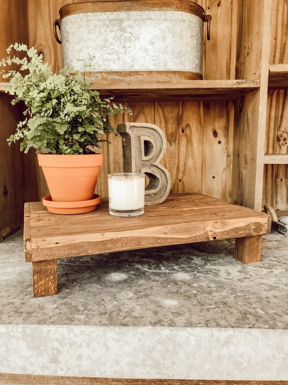 Rustic Wood Riser Chunky Wood Riser Rustic Breadboard Riser Farmhouse ...
