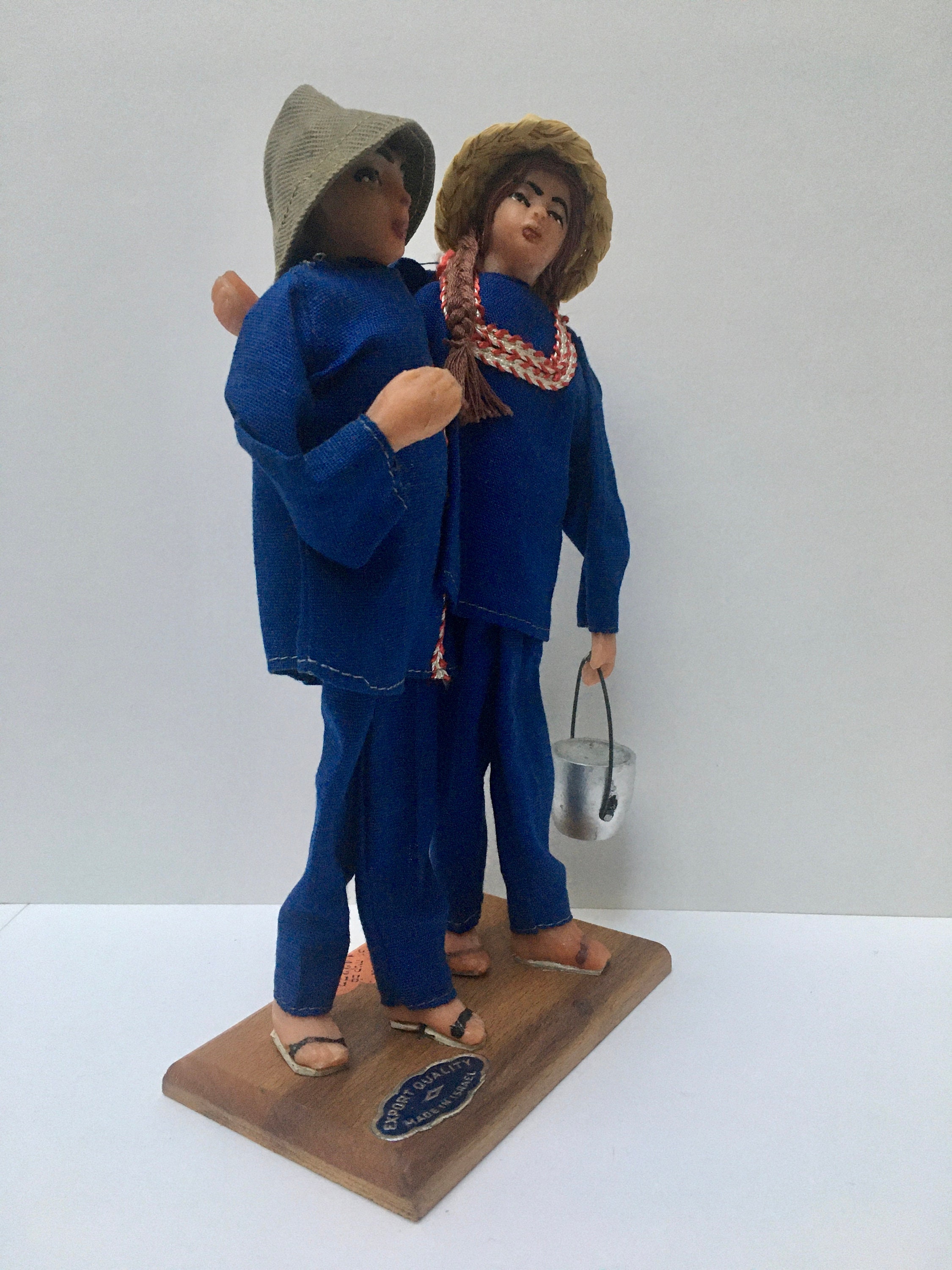 VINTAGE ISRAELI DOLLS 1950'S Handmade Kibbutz Boy & Girl Dolls From ...