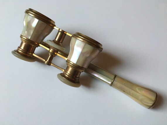 ANTIQUE OPERA GLASSES - 19th century French mother of… - Gem