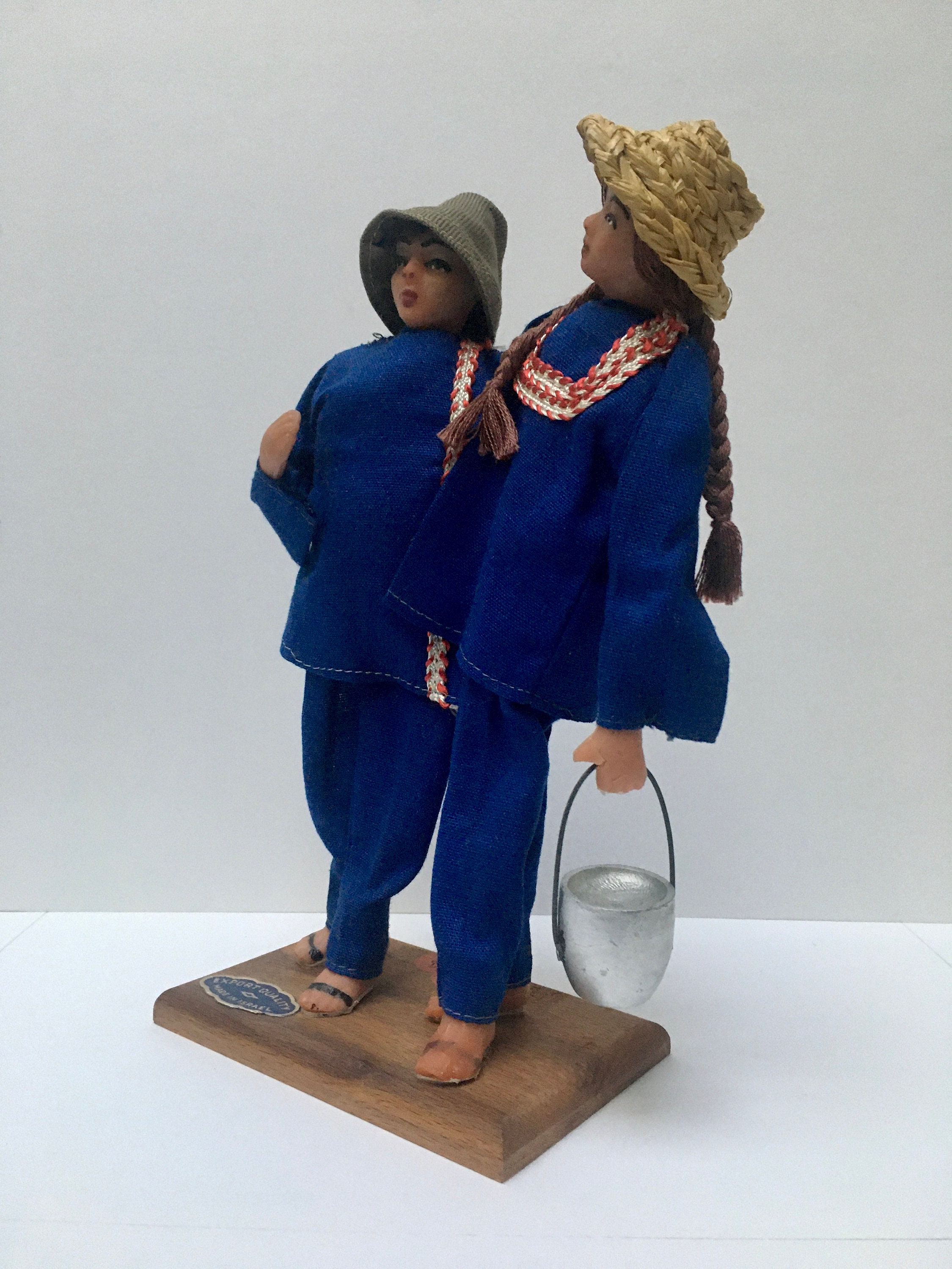 VINTAGE ISRAELI DOLLS 1950'S Handmade Kibbutz Boy & Girl Dolls From ...