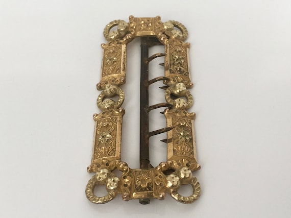 VICTORIAN BELT BUCKLE - 19th century French chainlink… - Gem