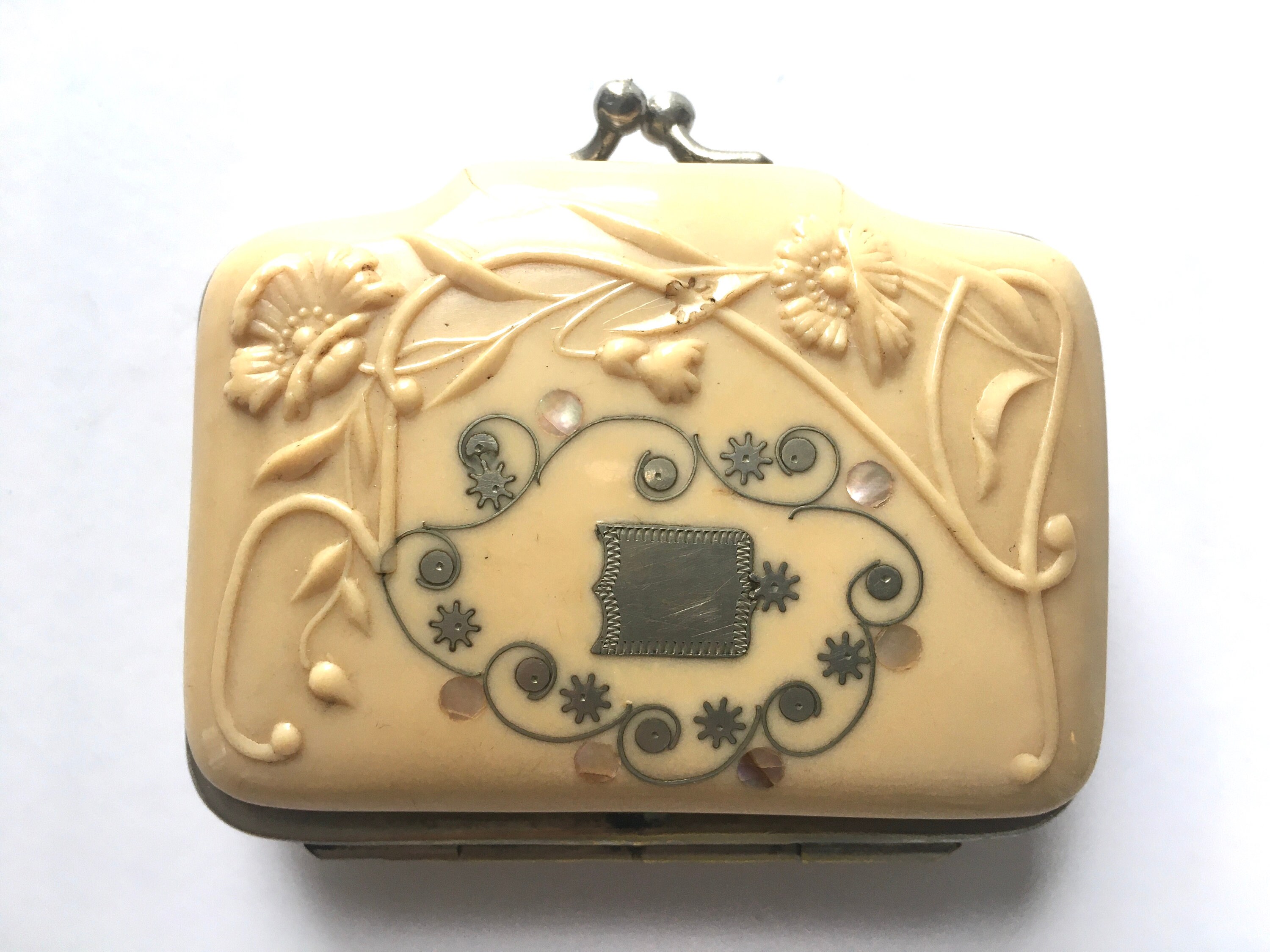 ANTIQUE COIN PURSE - Early 20th Century French Celluloid Coin Purse ...