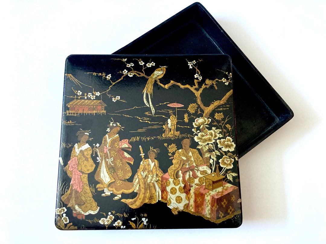 VICTORIAN CHOCOLATE BOX 19th Century French Black Paper - Etsy