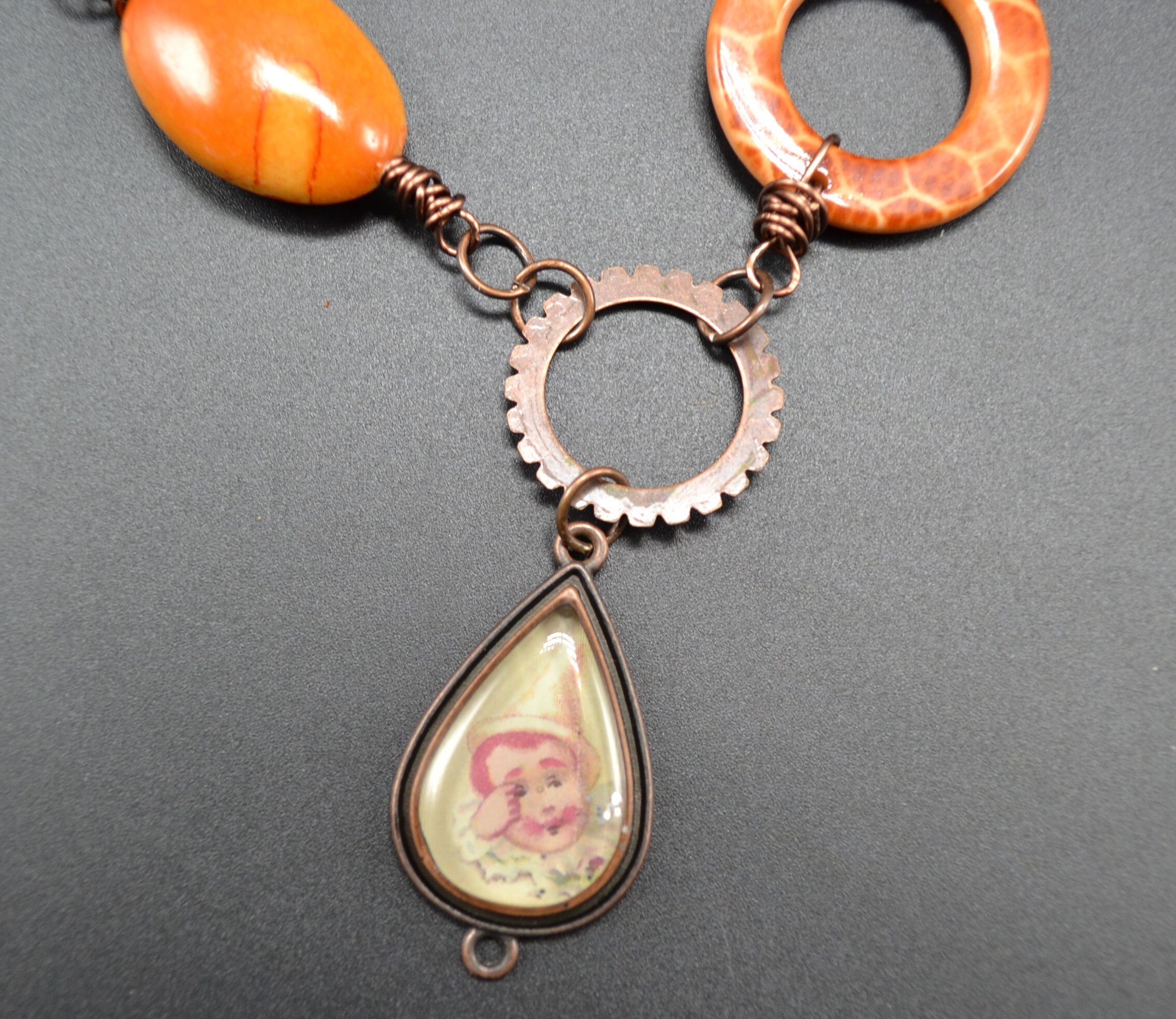 Bring in the Clowns Necklace Clown Necklace Whimsical - Etsy