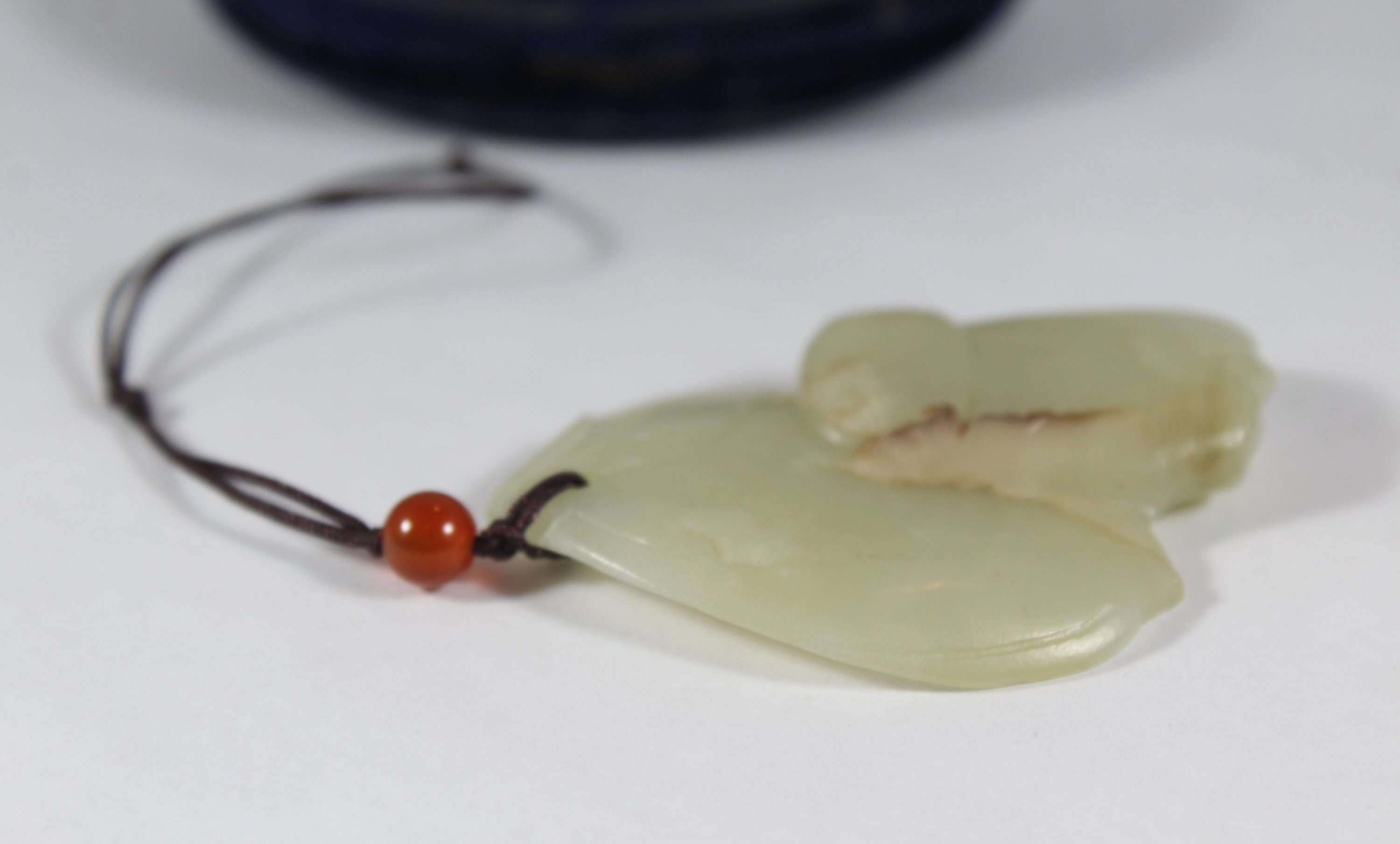 Antique Chinese Carved Cicada Bug and Mulberry Leaf Jade with | Etsy