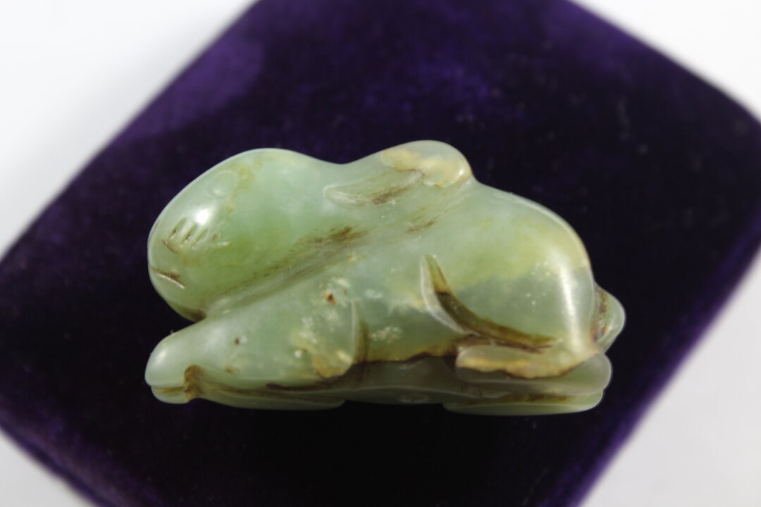 Vintage Chinese Carved Jade Rabbit Pendant - Etsy