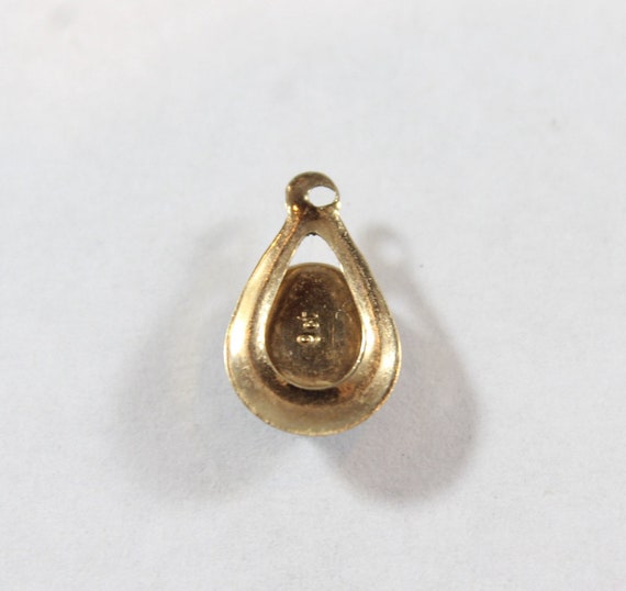 Antique 9k Gold Oval Shape Black Opal Tear Drop Small… - Gem
