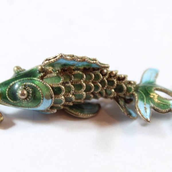 Enamel Fish Pendant - Etsy