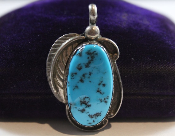 Vintage Sterling Silver HT Navajo Oval Shape Natural … - Gem