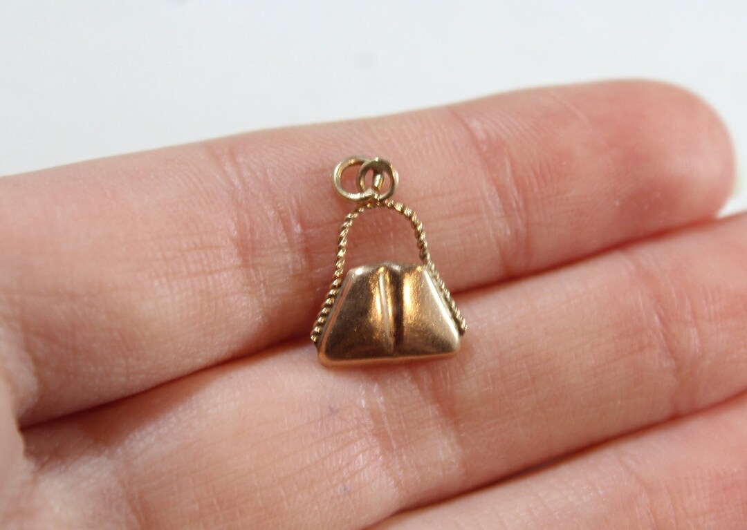 Vintage 14k Gold Little Purse Pendant Charm - Etsy
