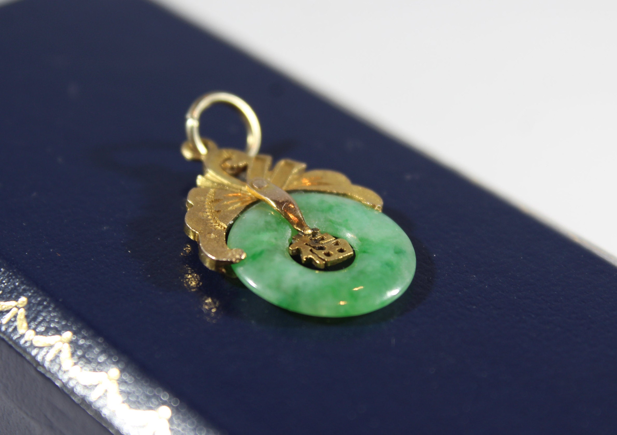 Vintage 22k Gold Chinese Character fu Natural | Etsy