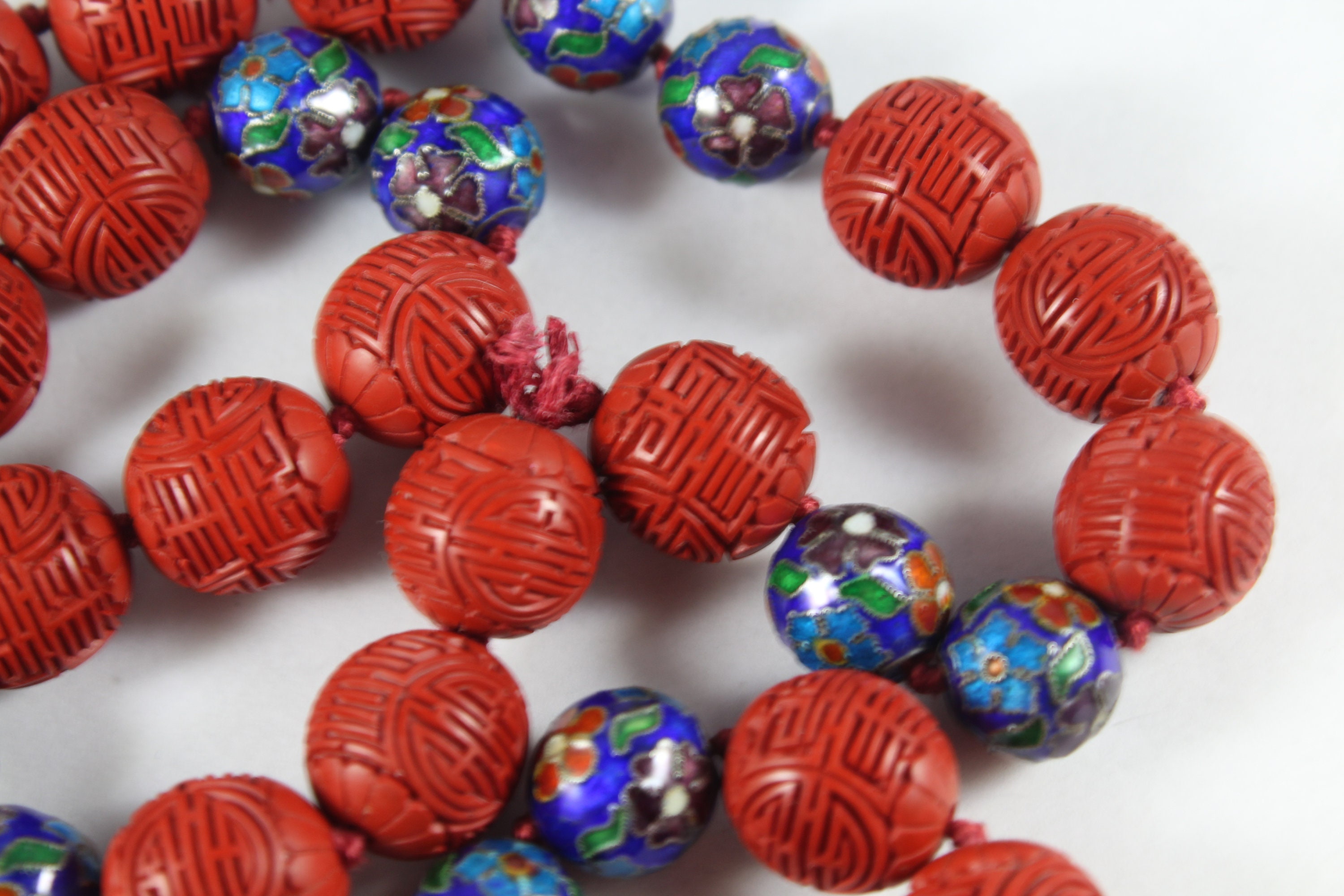Vintage Chinese Symbol shou Cinnabar With - Etsy