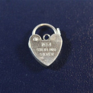 Vintage Sterling Silver ASJ Heart Shape Openable Lock Pendant - Etsy