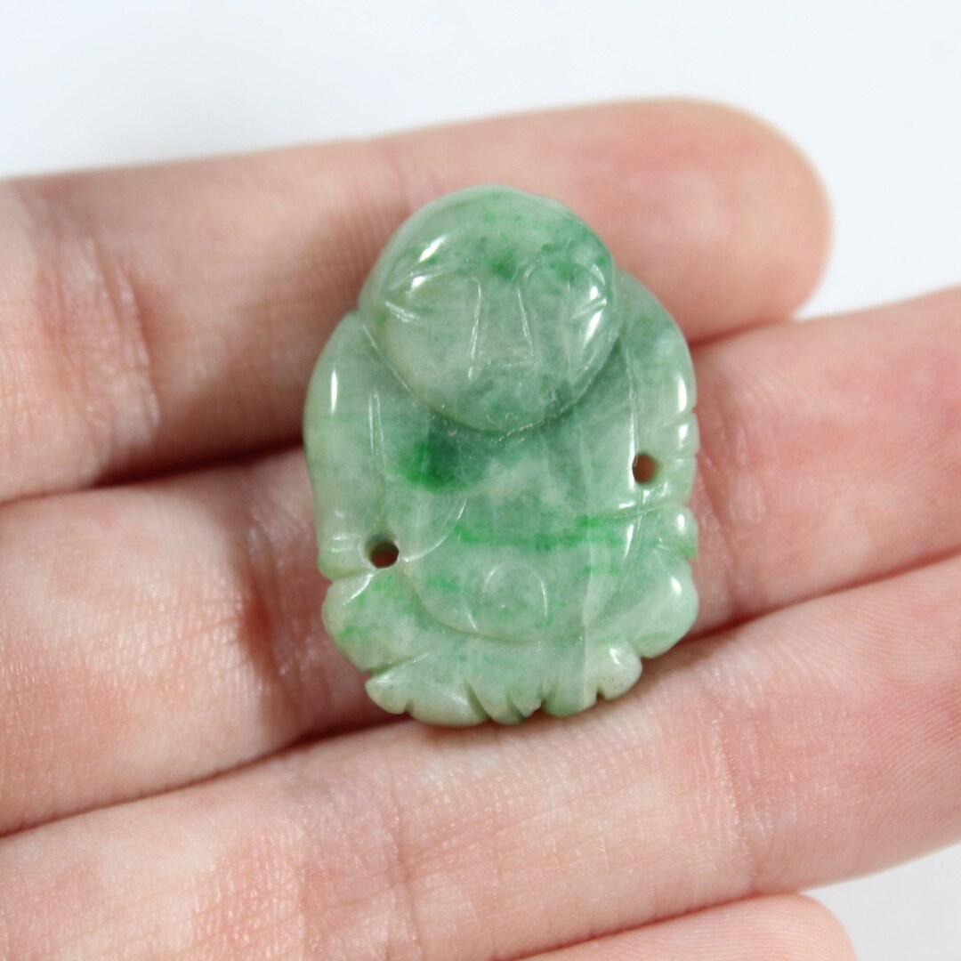 Vintage Chinese Carved Buddha Jadeite - Etsy