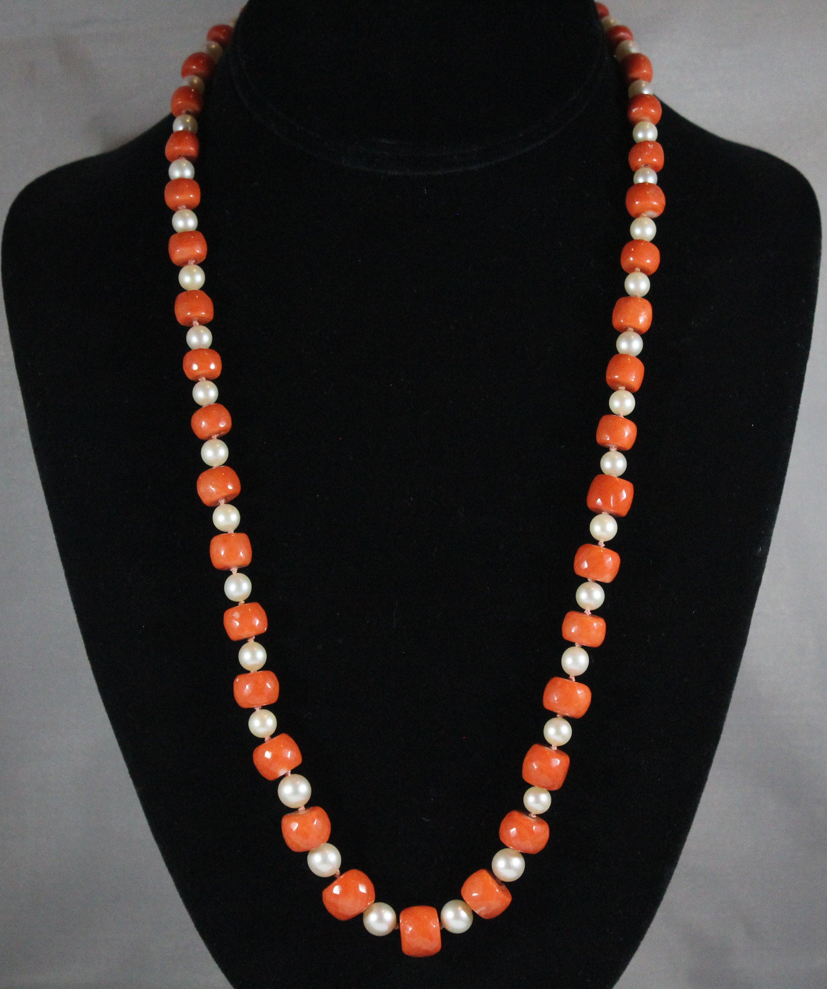 Vintage 14k Gold Faceted 49.8g Natural Momo Coral With Pearl - Etsy