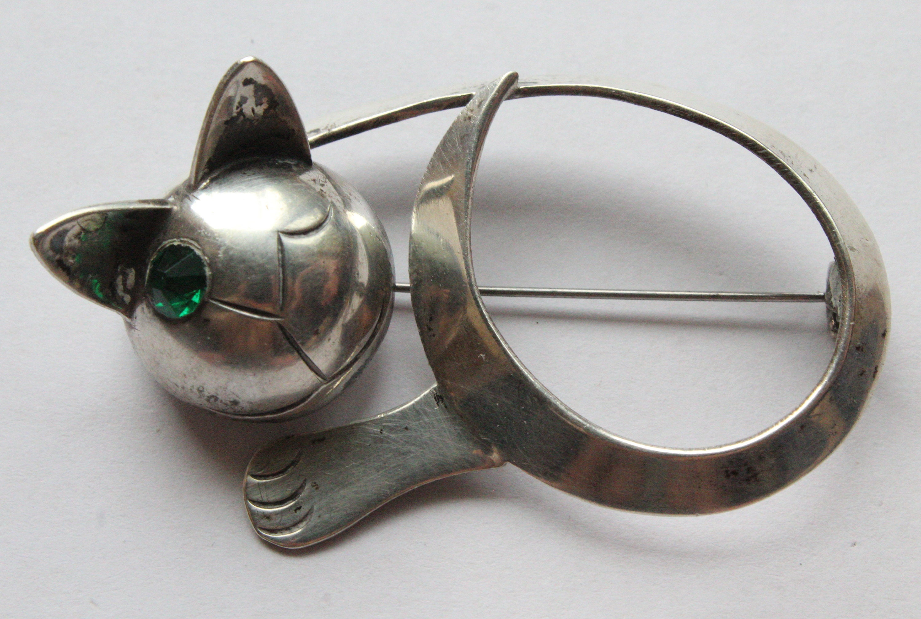 Vintage Sterling Silver Signed SAUL 925 Mexico Green - Etsy