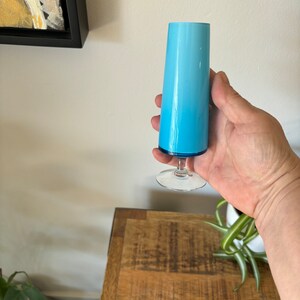 Turquoise Blue Murano Glass Bud Vase - Etsy