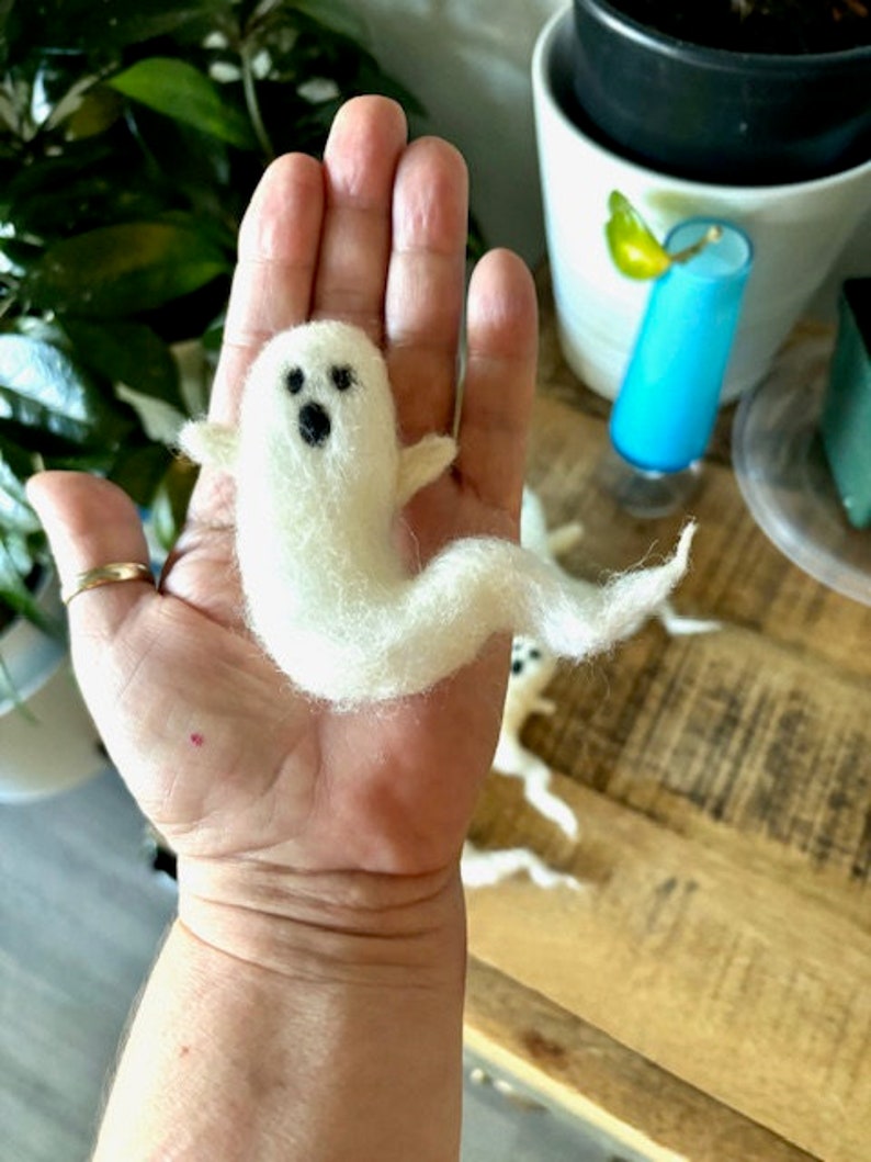 Felted Halloween Ghosts: Handmade Wool Party Decor - Etsy