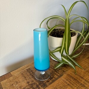 Turquoise Blue Murano Glass Bud Vase - Etsy